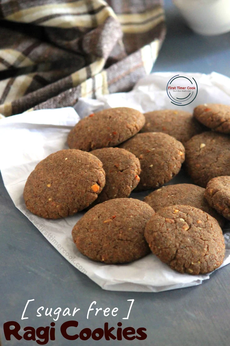 Sugar free Ragi cookies | Finger Millet cookies - First Timer Cook