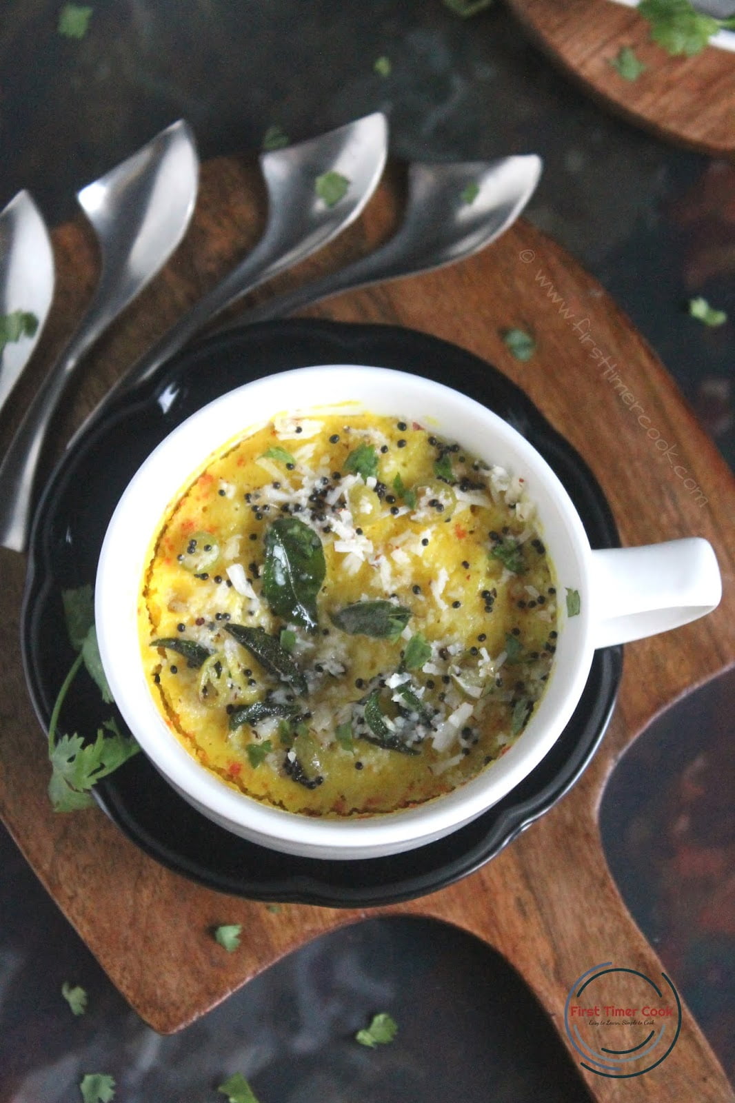 Khaman in MW (single serving) - First Timer Cook