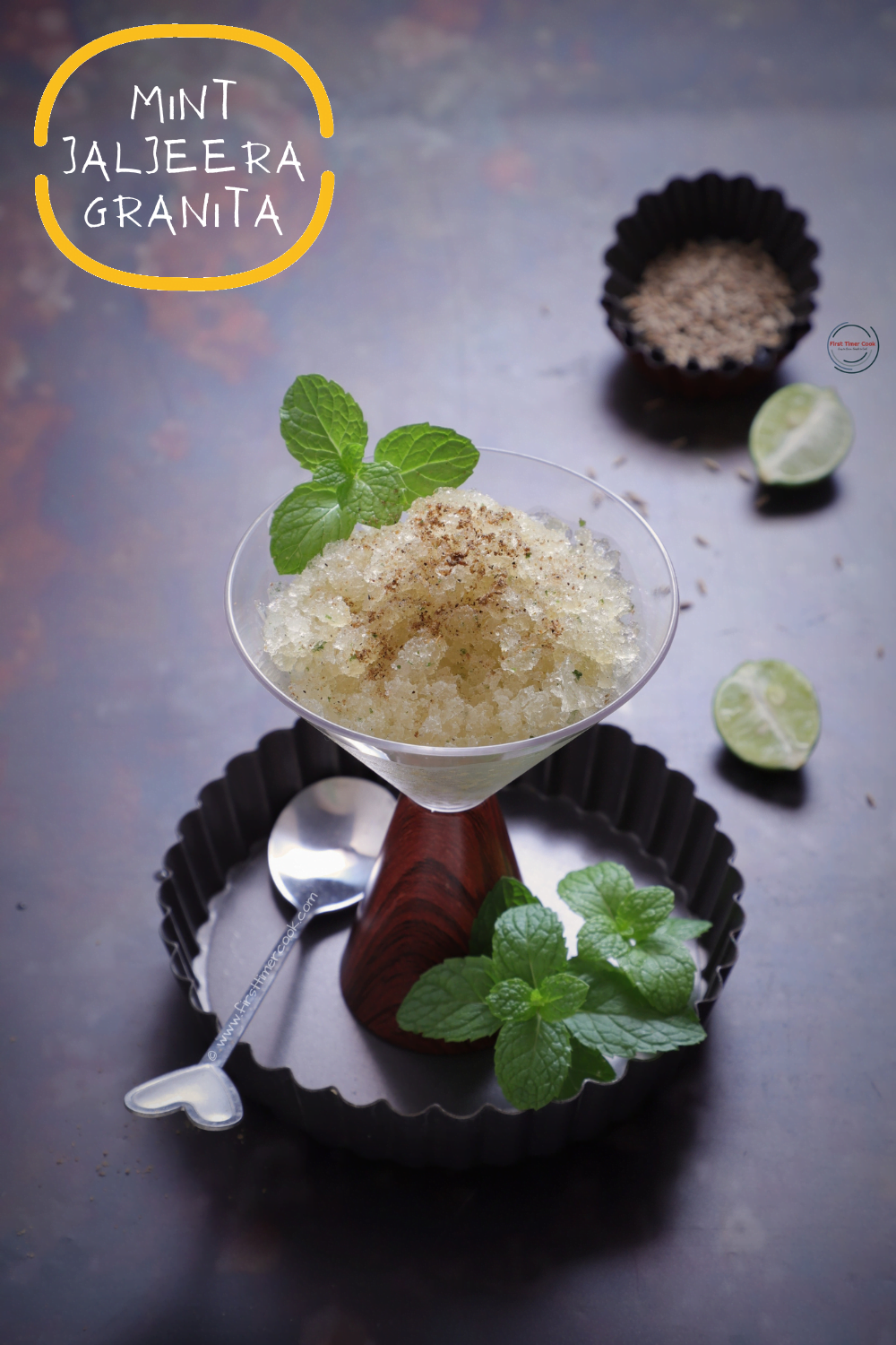 Mint Jaljeera Granita - First Timer Cook Mint Jaljeera Granita