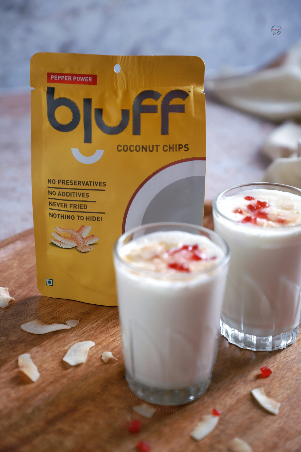 Coconut Lassi using Tender Coconut Pulp - First Timer Cook