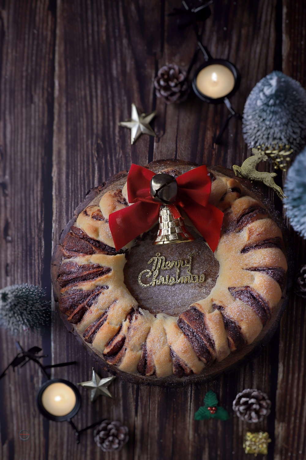 Eggless Chocolate Wreath - First Timer Cook