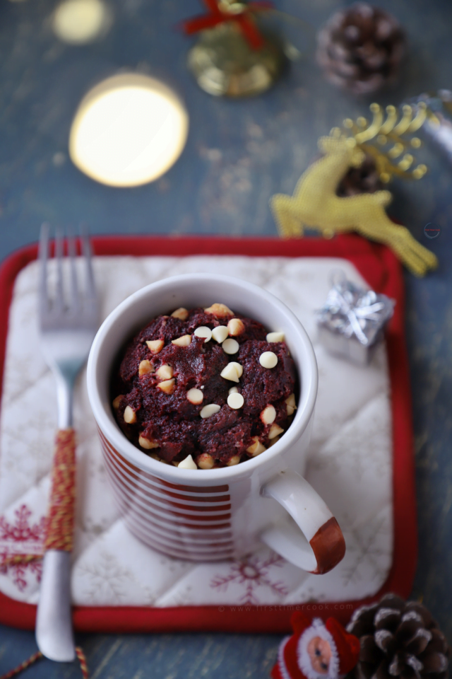Red Velvet Mug Cake - First Timer Cook
