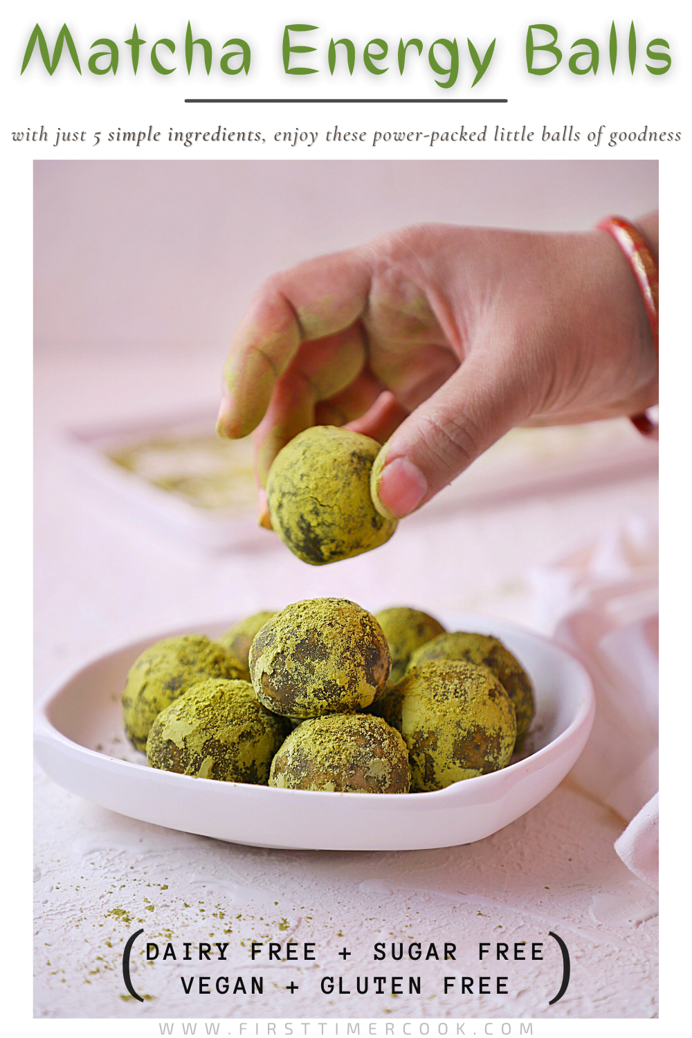 Matcha Energy Balls - First Timer Cook